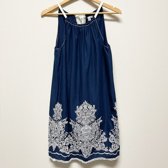 Sophie Max | Dresses | Sophie Max Thick Cotton Navy And White ...